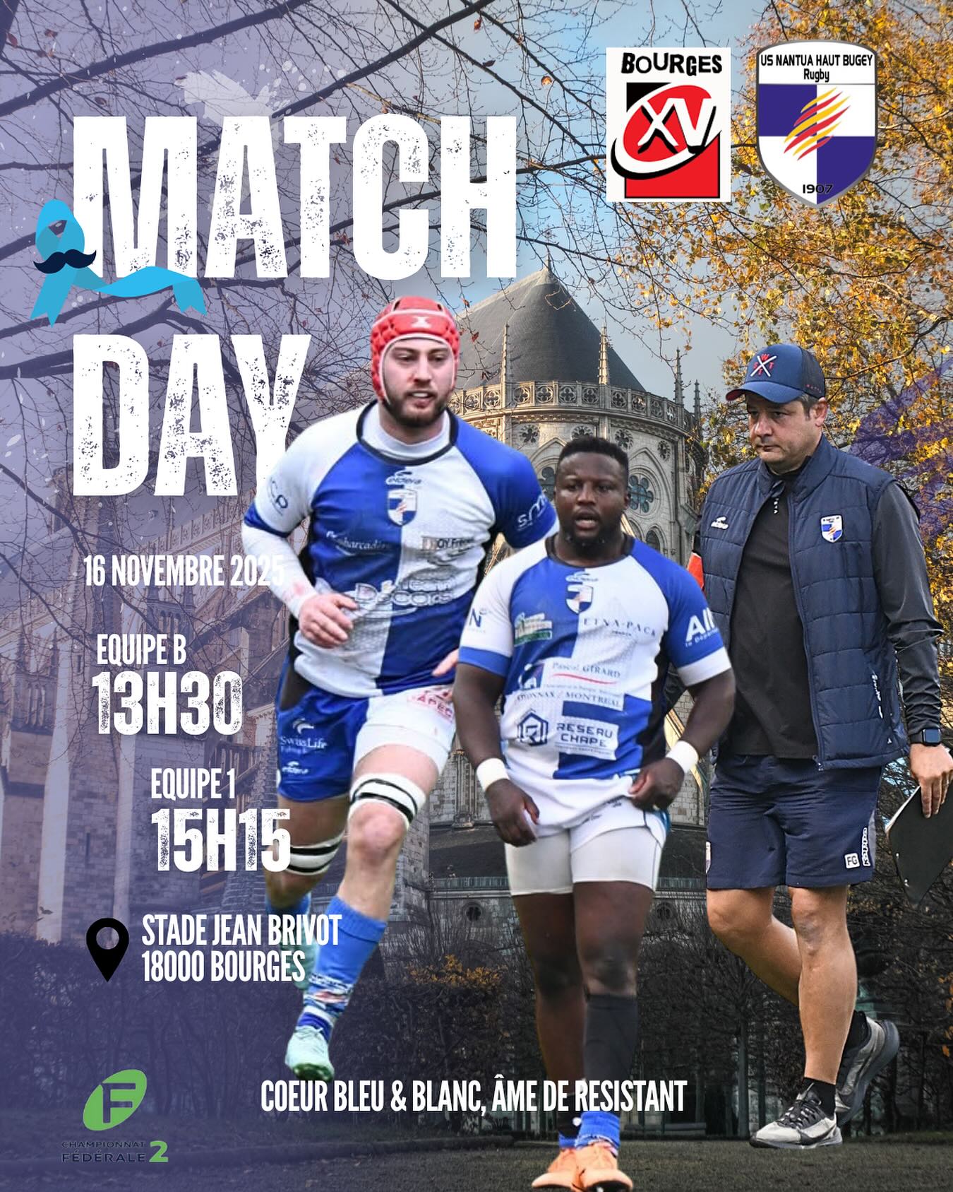 BOURGES XV vs US NANTUA HAUT BUGEY RUGBY
